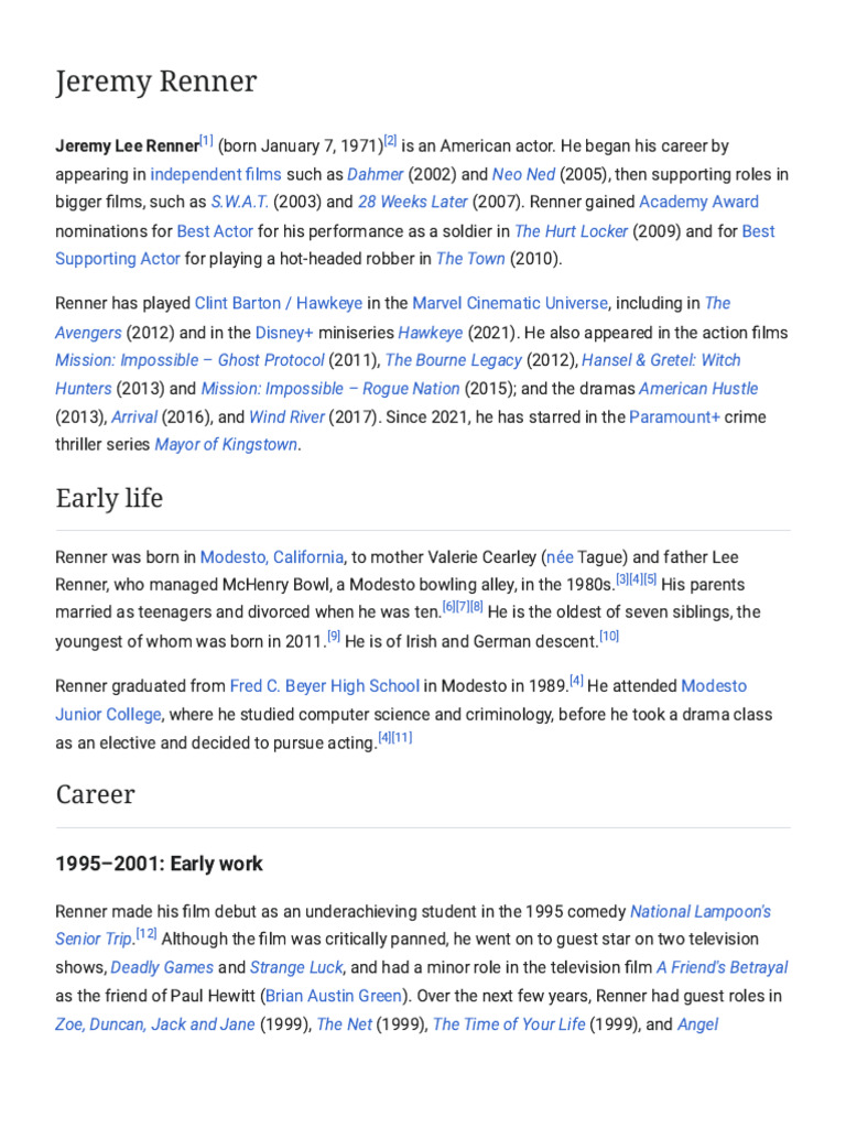 Jeremy Renner | PDF