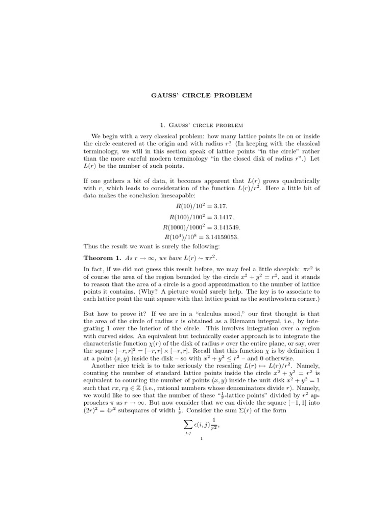 4400 Gausscircle | PDF | Pi | Area