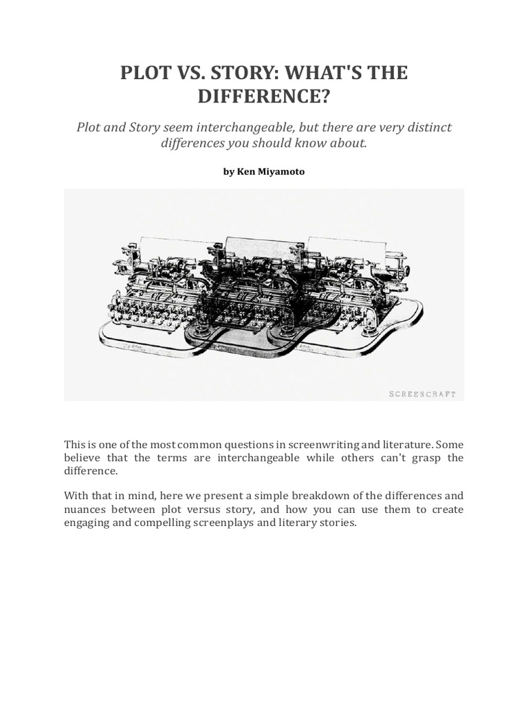 Plot Vs Story Pdf