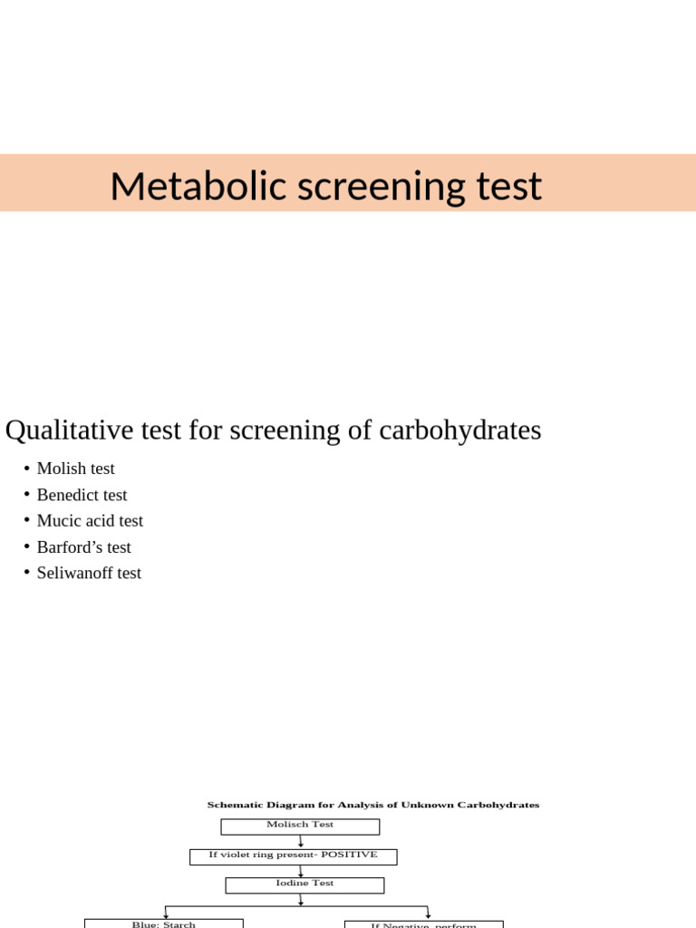 Metabolic Screening | PDF