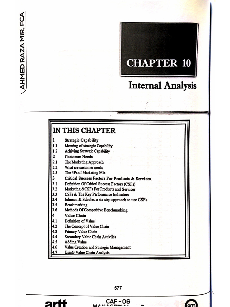 Internal Analysis | PDF