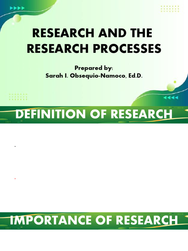 Week 2 Research Its Importance Purpose Objectives and Types | PDF ...