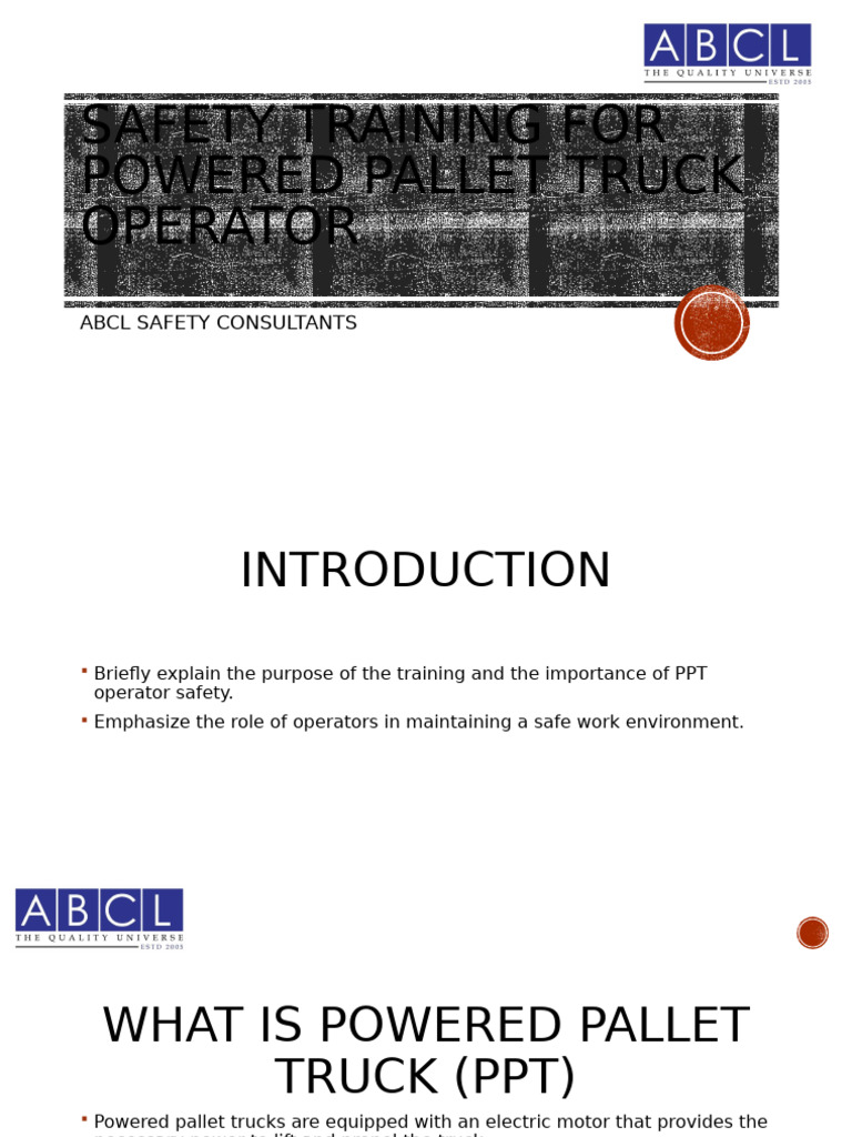 Powered Pallet Truck Operator Training | PDF | Pallet | Personal ...