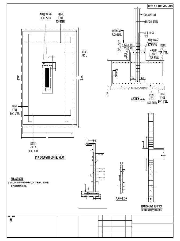 03FOUNDATION DETAILS-Model | PDF | Architectural Elements | Building Engineering