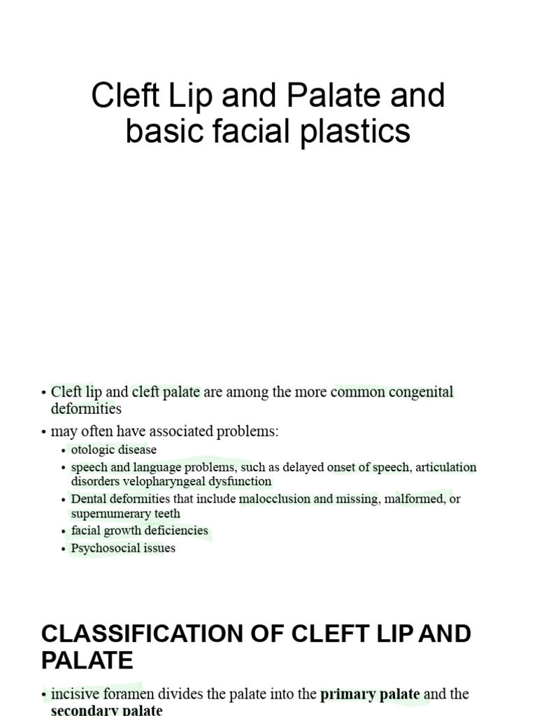 Cleft Lip and Palate | PDF | Lip | Human Anatomy