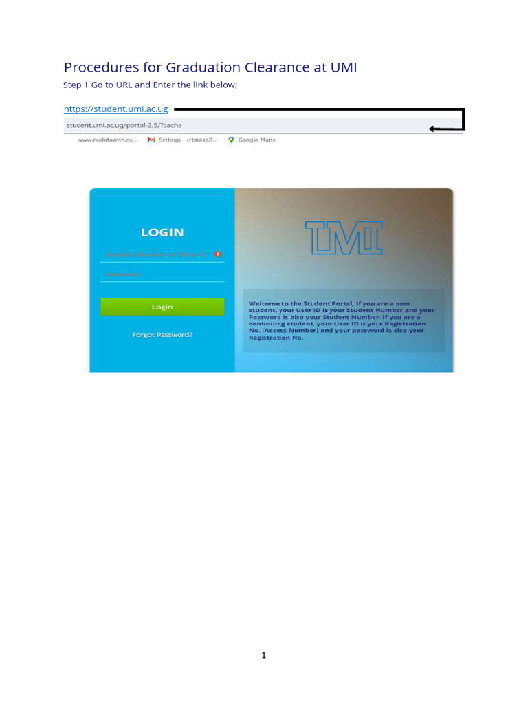 Graduation Clearance Steps at UMI | PDF