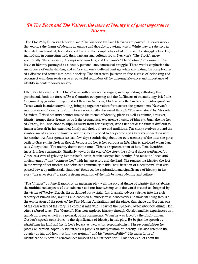 Literature U2W6 - FIRST NATIONS SAC | PDF | Identity (Social Science)