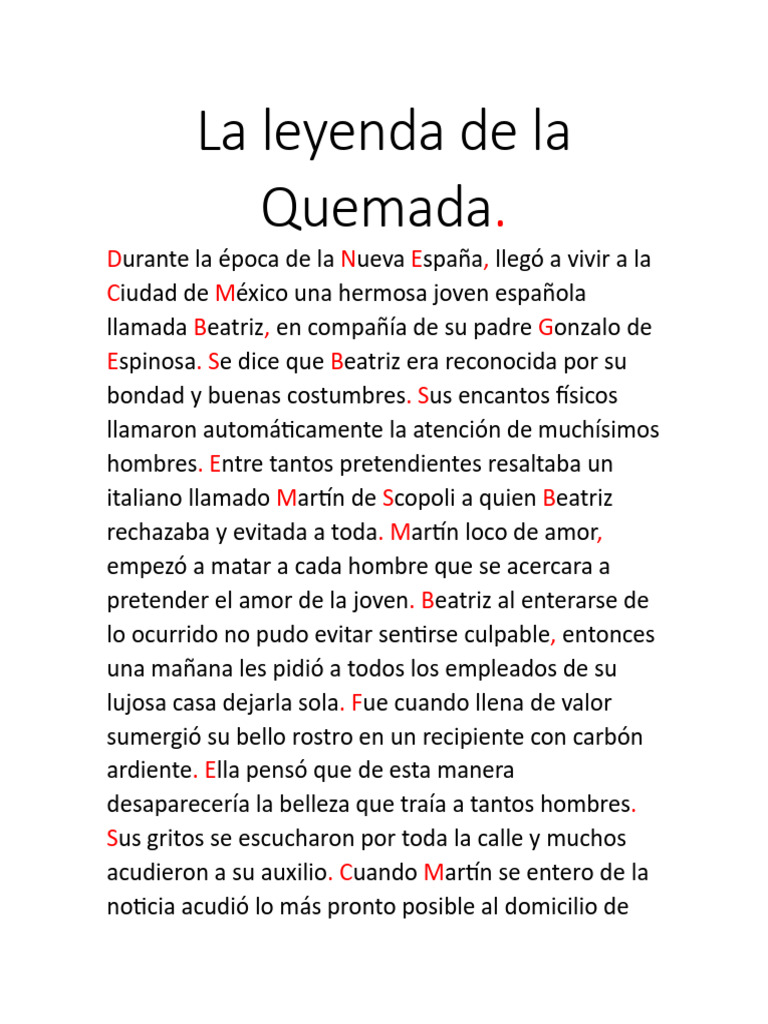 La Leyenda de La Quemada | PDF