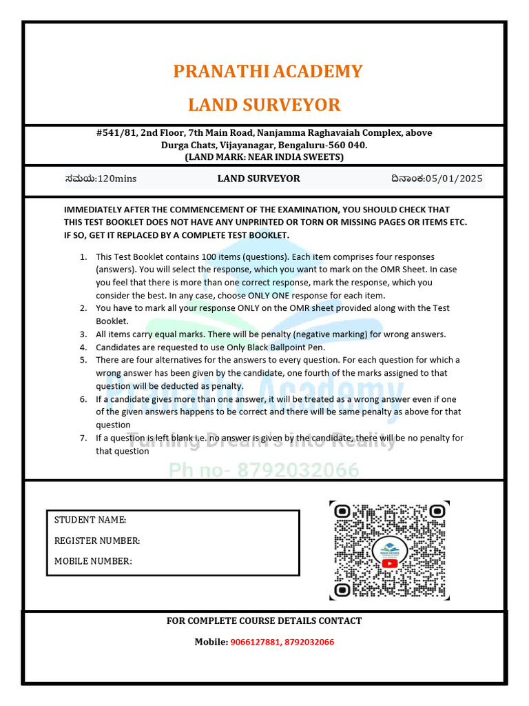TEST-02 LAND SURVEYOR | PDF | Rectangle | Photoelectric Effect
