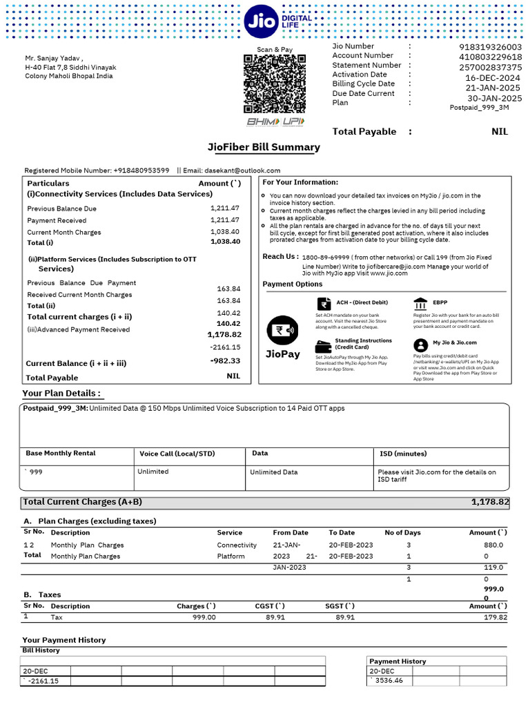 650346192-Jio-bill.pdf (1) | PDF | Payments | Banks
