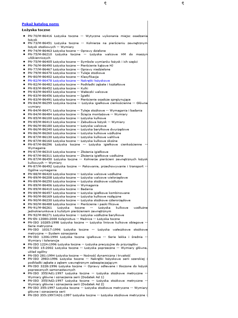 Wykaz Norm | PDF