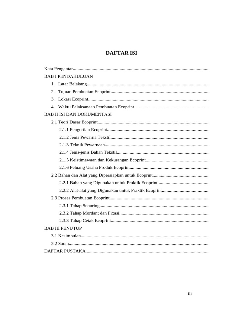 Daftar Isi | PDF