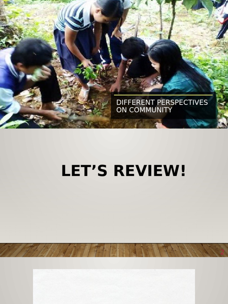 Lesson 2 Different Perspectives On Community | PDF | Social Sciences ...