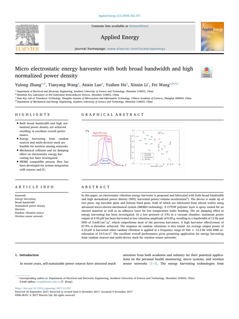 Applied Energy: Yulong Zhang, Tianyang Wang, Anxin Luo, Yushen Hu ...