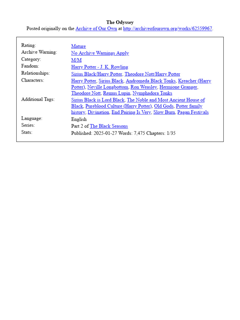 The Odyssey (1) | PDF | Mythography | Harry Potter
