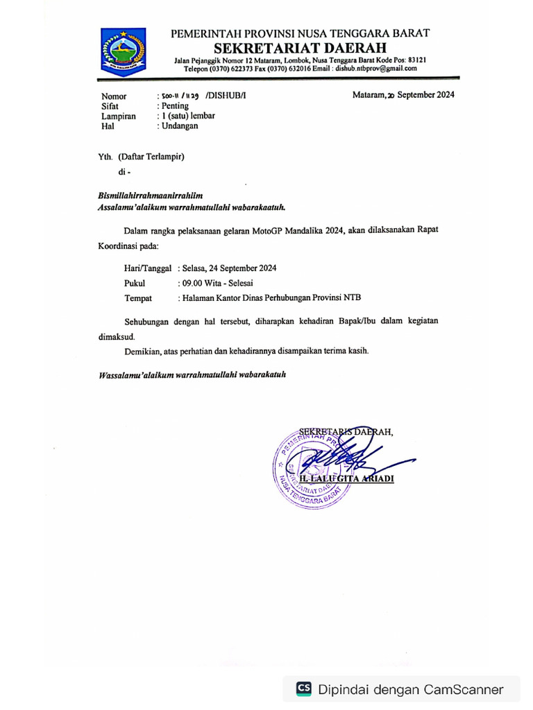 Undangan Rakor | PDF