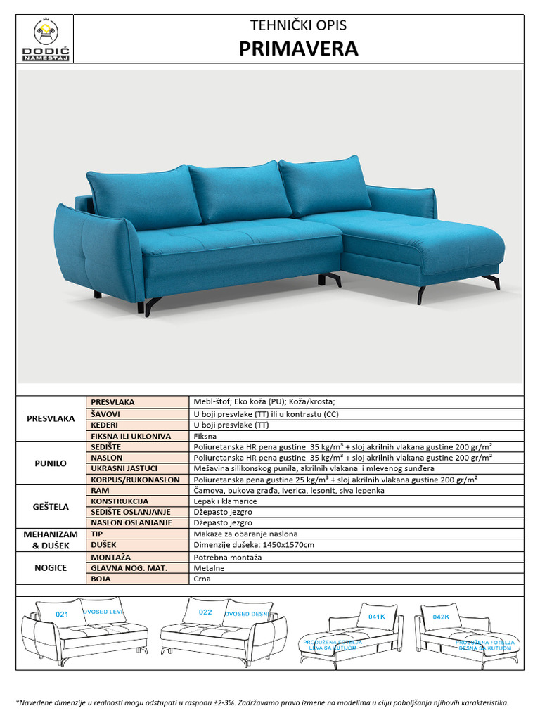 Primavera Tehnicki Opis | PDF