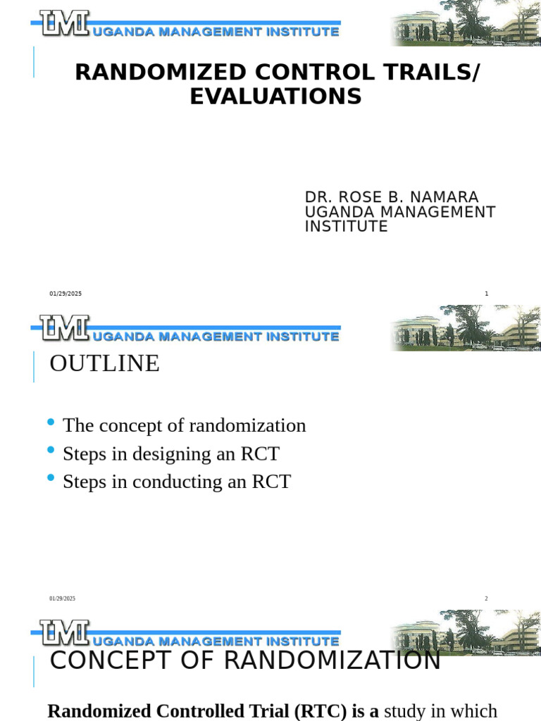 Randamised Control Trials (RCT) rose | PDF | Randomized Controlled Trial | Validity (Statistics)