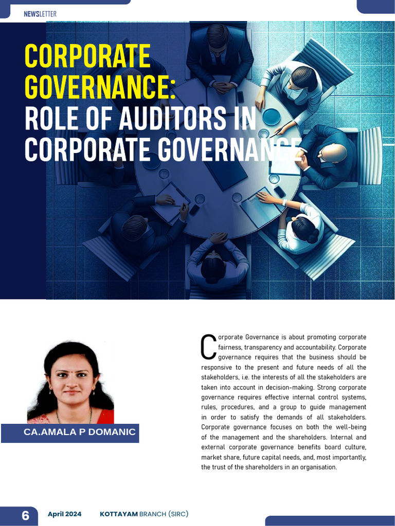 Role of Auditors in Corporate Governance | PDF | Audit | Internal Control