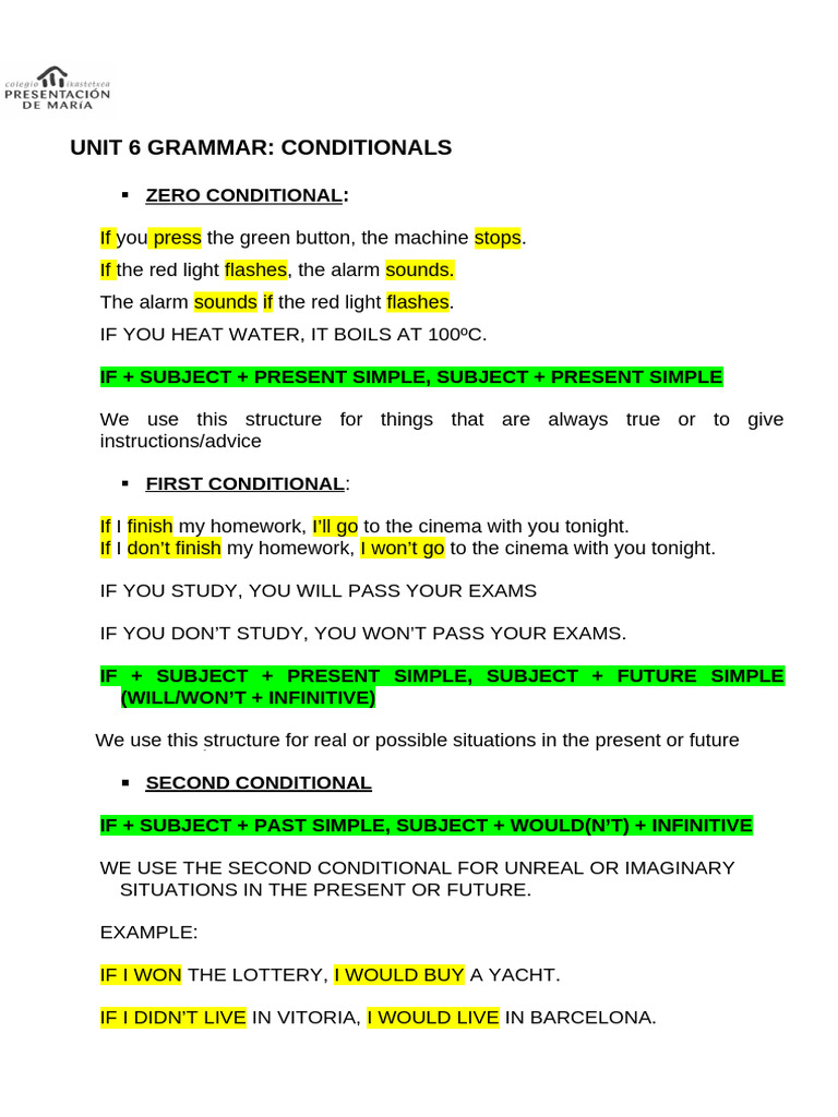4TH YEAR Unit 6 GRAMMAR JAN 2025 | PDF | Language Families | Linguistic ...