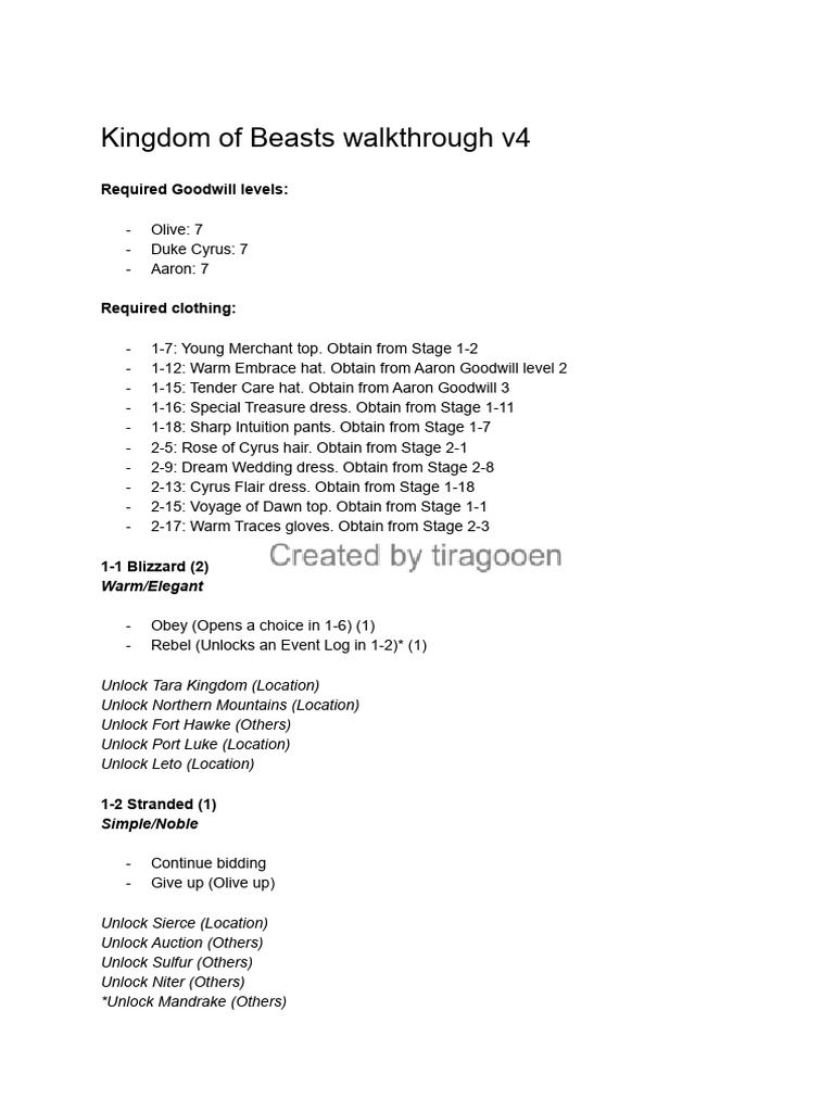 Kingdom_of_Beasts_walkthrough_v4_watermark | PDF