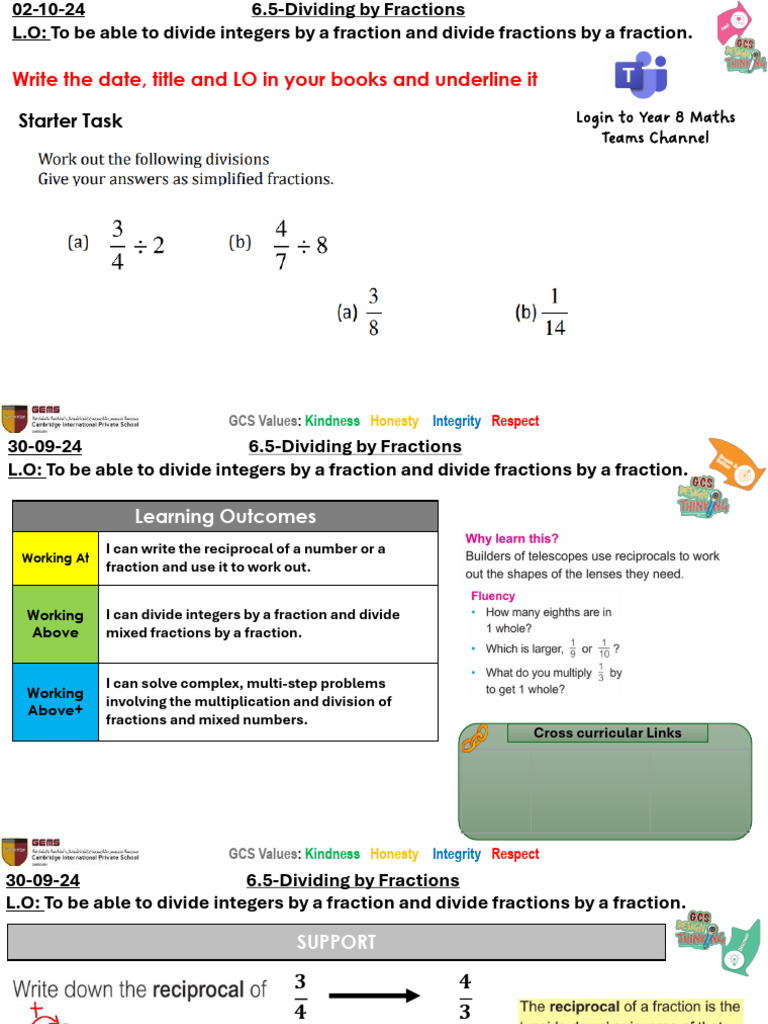 6.5-Dividing by Fractions Lesson 2 (With Answer) | PDF | Mathematics ...