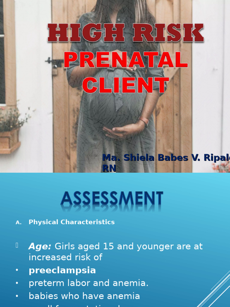 1 High Risk Prenatal | PDF | Maternal Health | Diseases And Disorders