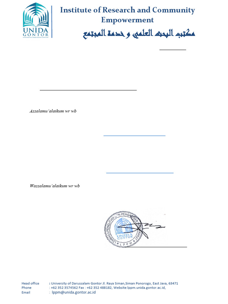 Persiapan Monev Hibah Internal UNIDA | PDF