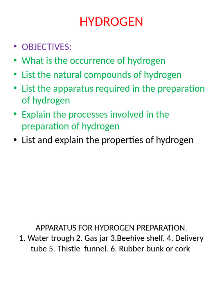 Hydrogen | PDF