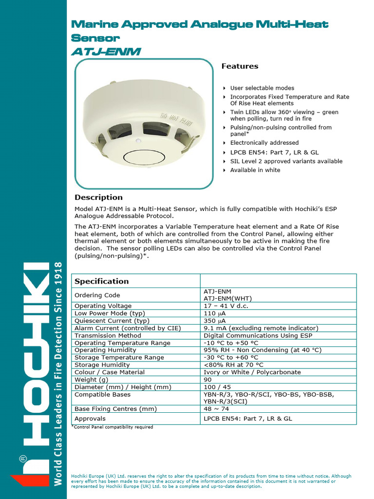ATJ-ENM_Specification | PDF | Humidity | Electrical Engineering