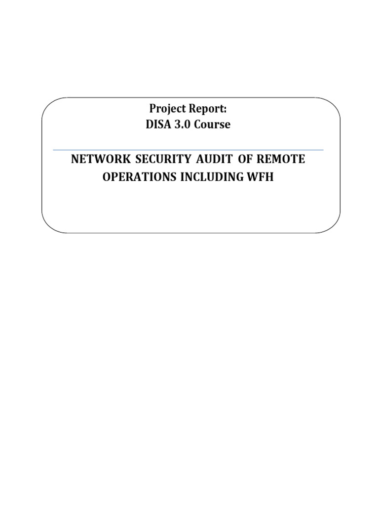 Network Security for Remote operation and WFH | PDF | Security | Computer Security