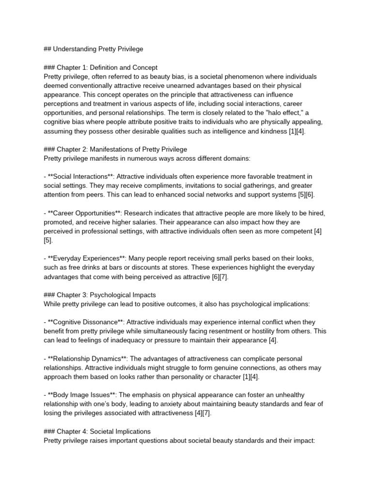 ## Understanding Pretty Privilege | PDF | Physical Attractiveness | Beauty