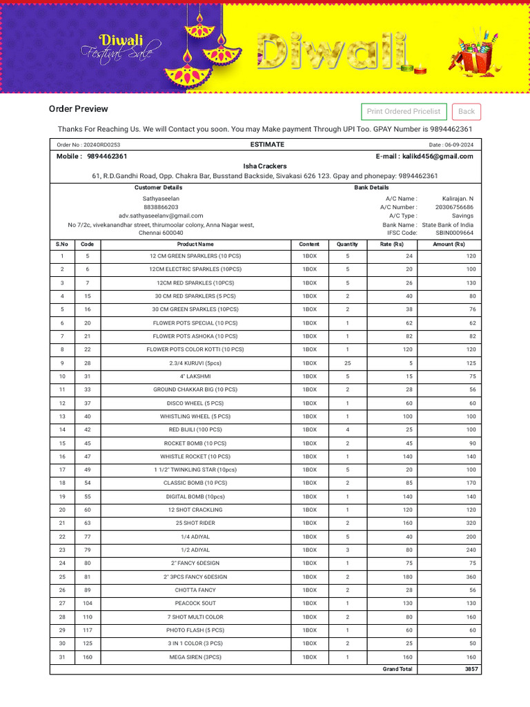 Isha Crackers | PDF | Gunpowder | Pyrotechnics