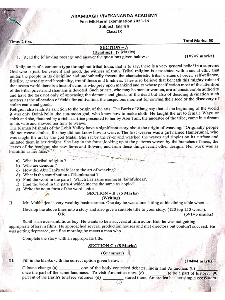 class 9 post mid | PDF