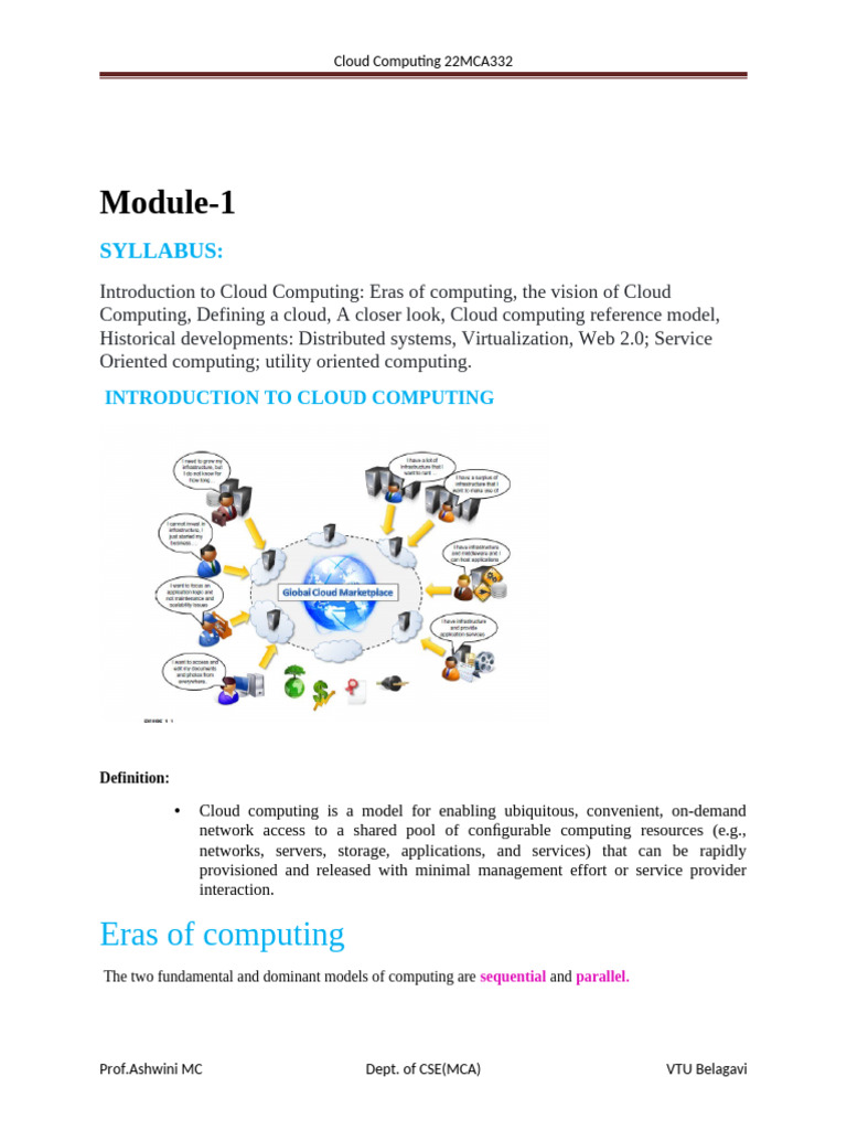 Cloud Computing Module 1 Dec 2023 | PDF | Virtual Machine | Computer ...