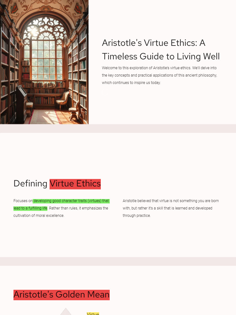 Aristotle's Virtue Ethics Explained | PDF | Virtue | Virtue Ethics