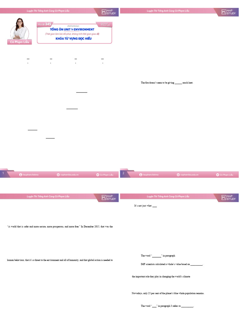T NG Ôn Unit1-Environment | PDF | Greenhouse Gas | Climate Change
