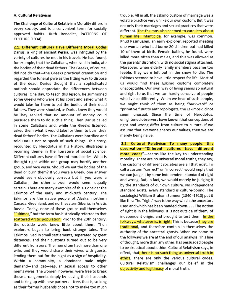 Lesson 2 | PDF | Relativism | Argument