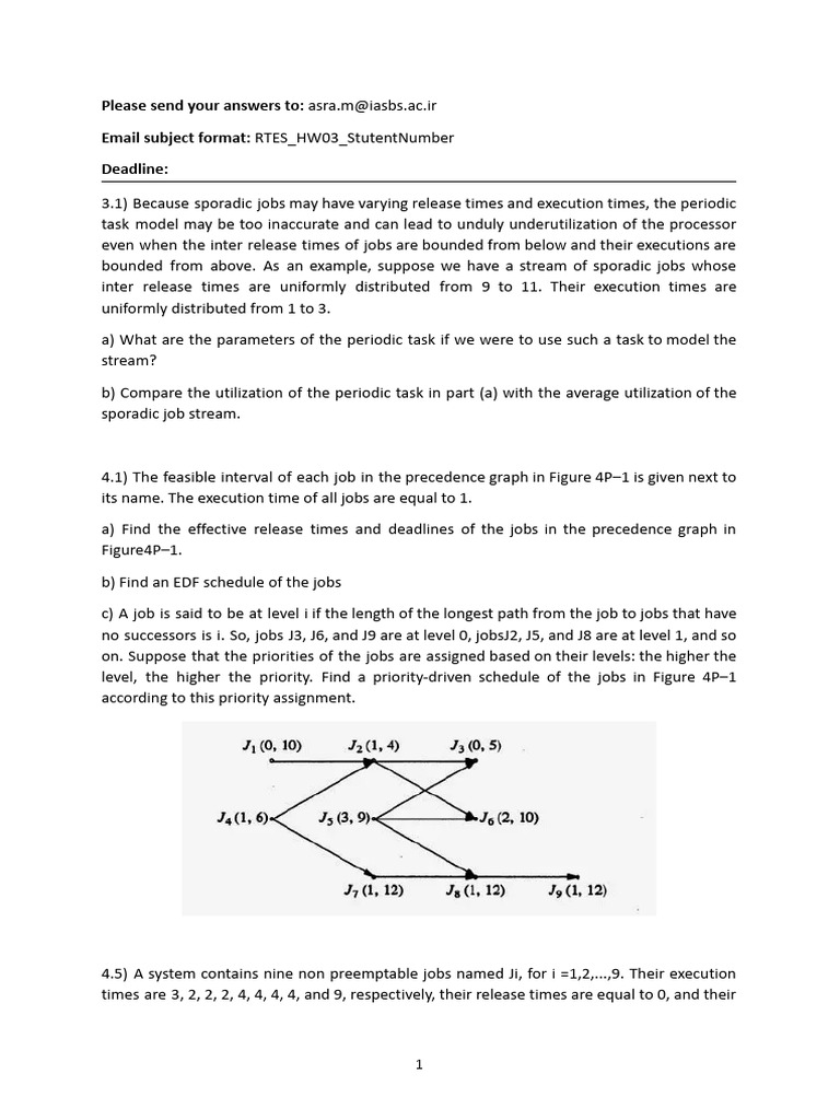 Sporadic Job Scheduling Analysis | PDF | Graph Theory | Theoretical ...