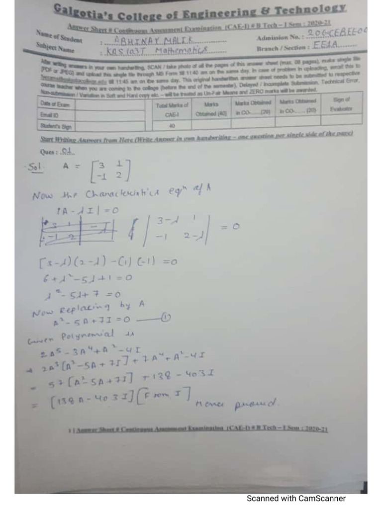 mathematics co1 | PDF