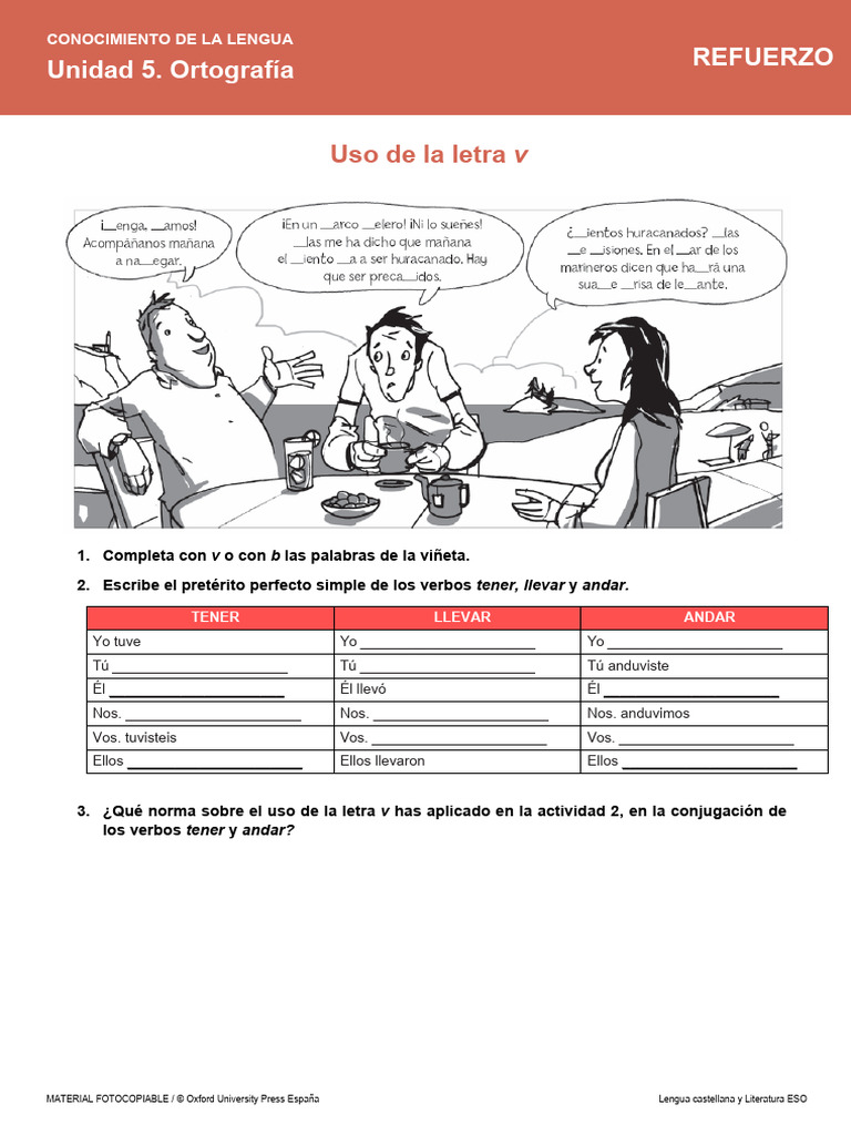 U5 Ref Sol Conocimiento Lengua Ortografia Uso Let | PDF | Verbo | Lingüística