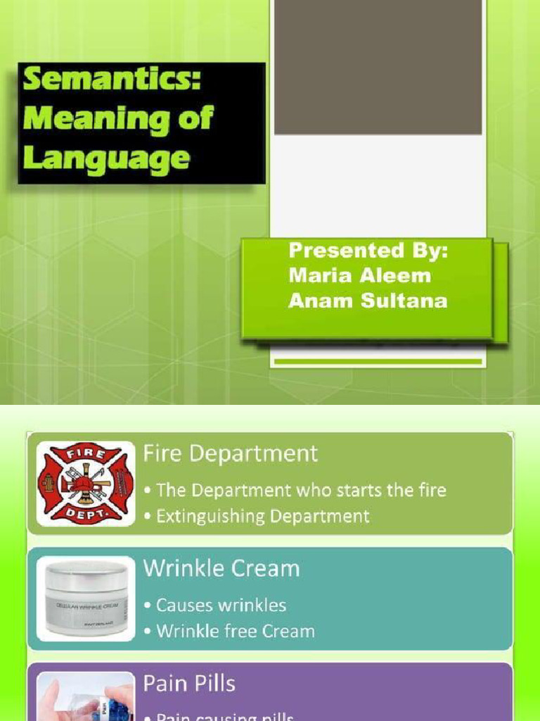 Semantics Study Material | PDF