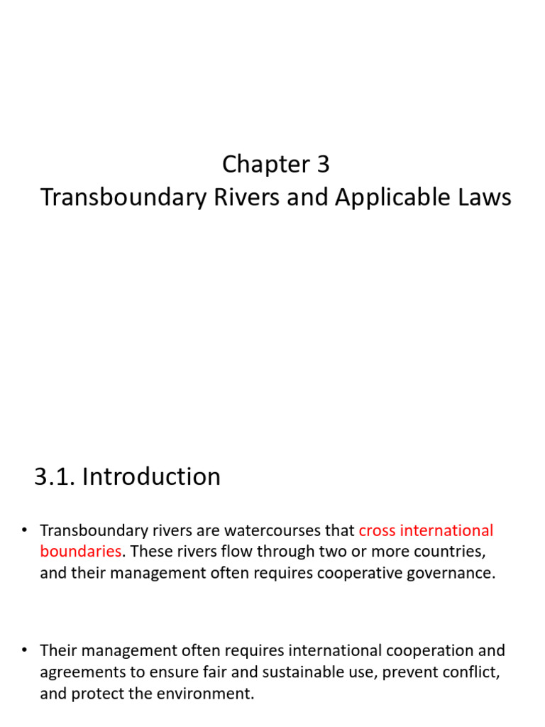 Transboundary Rivers: Laws & Governance | PDF | Nile