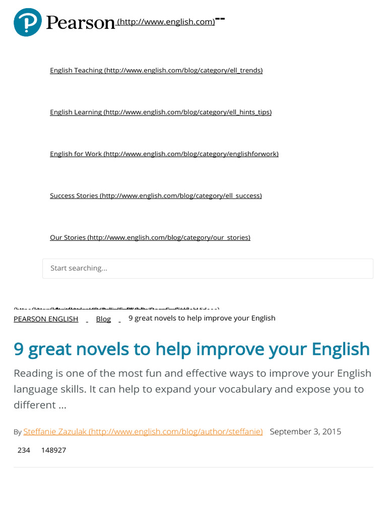 9 great novels to help improve your English | PDF | Multilingualism