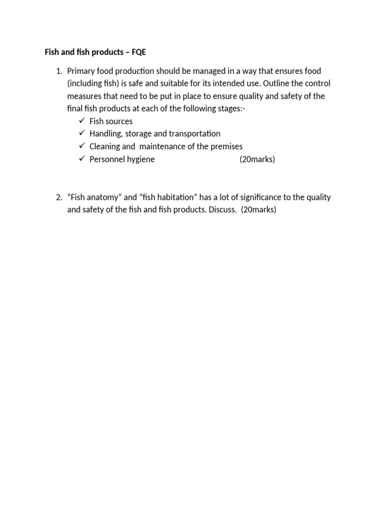 Fish and Fish Products-1 | PDF
