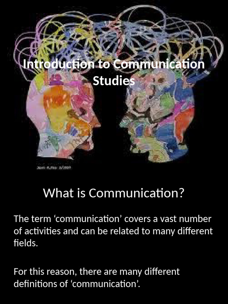 Introduction To Communication Studies | PDF | Communication | Information