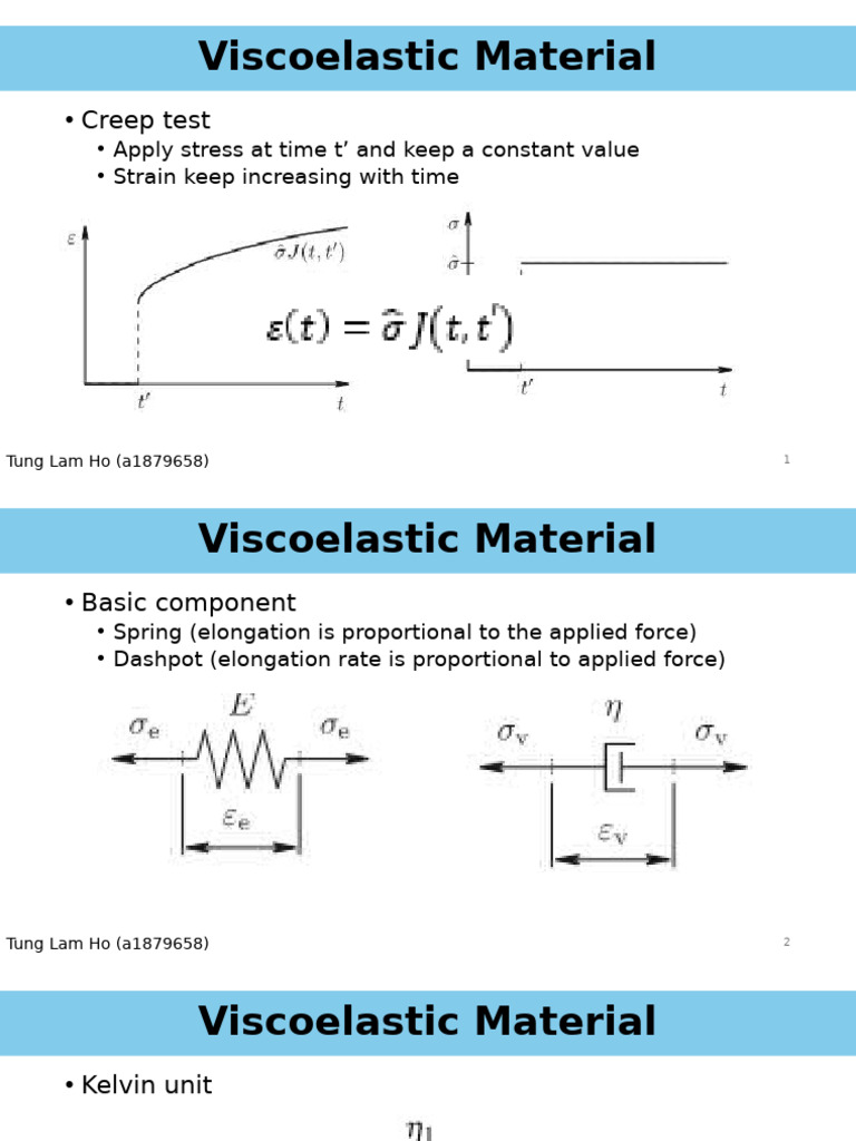 Viscoelastic Material Testing Methods | PDF