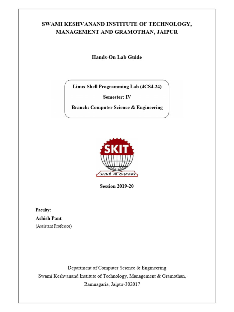 4CS4-24 Linux Shell Programming Lab | PDF | Shell (Computing) | Regular ... 4CS4-24 Linux Shell Programming Lab | PDF | Shell (Computing) | Regular ...