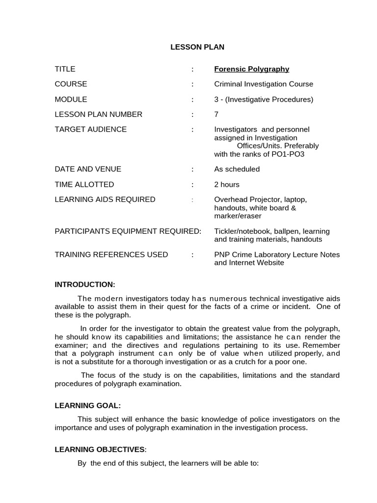 Forensic Polygraphy | PDF | Polygraph