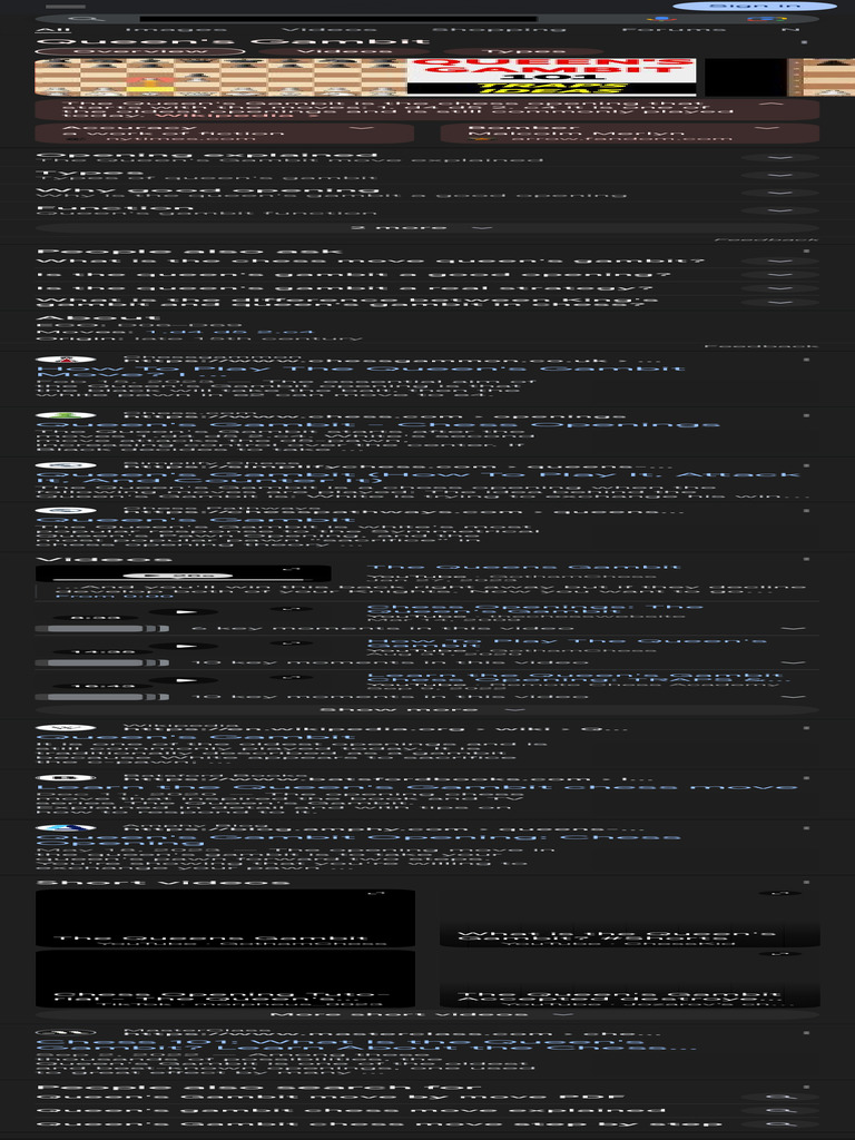 Queen's Gambit Chess Opening Guide | PDF | Chess Openings | Abstract ...